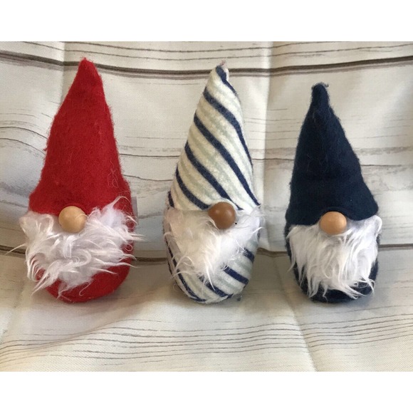 Target | Holiday | Target Set Of 3 6 Stuffed Gnomes Red Blue New | Poshmark